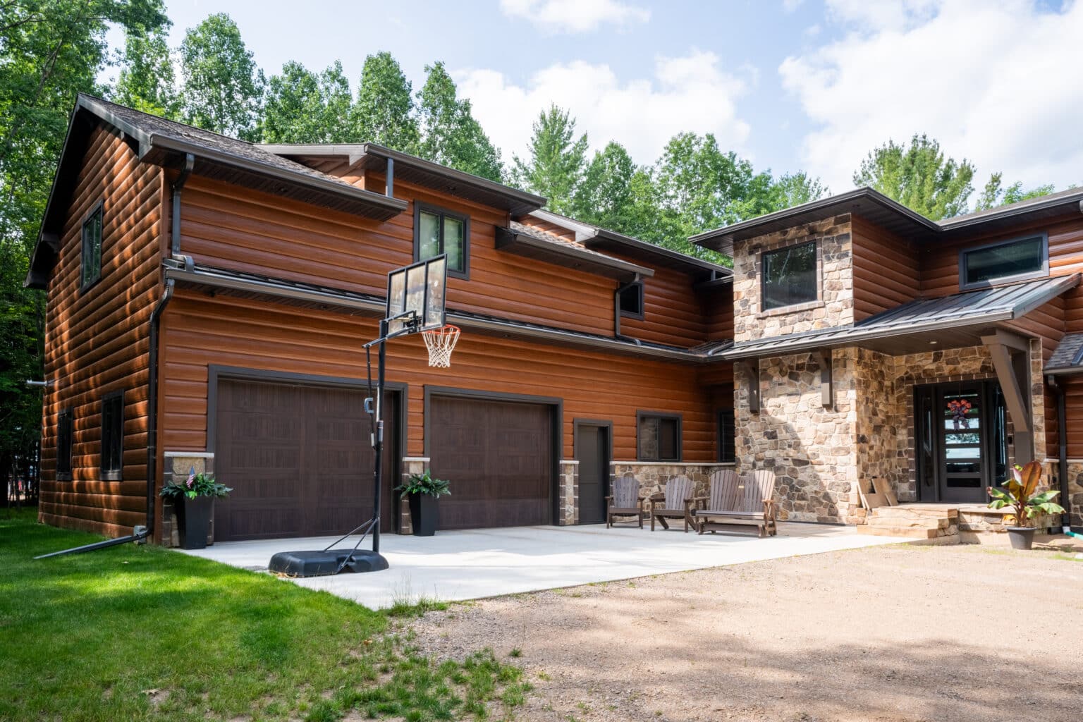 Western Cedar Steel Log Siding Home in Colorado Springs